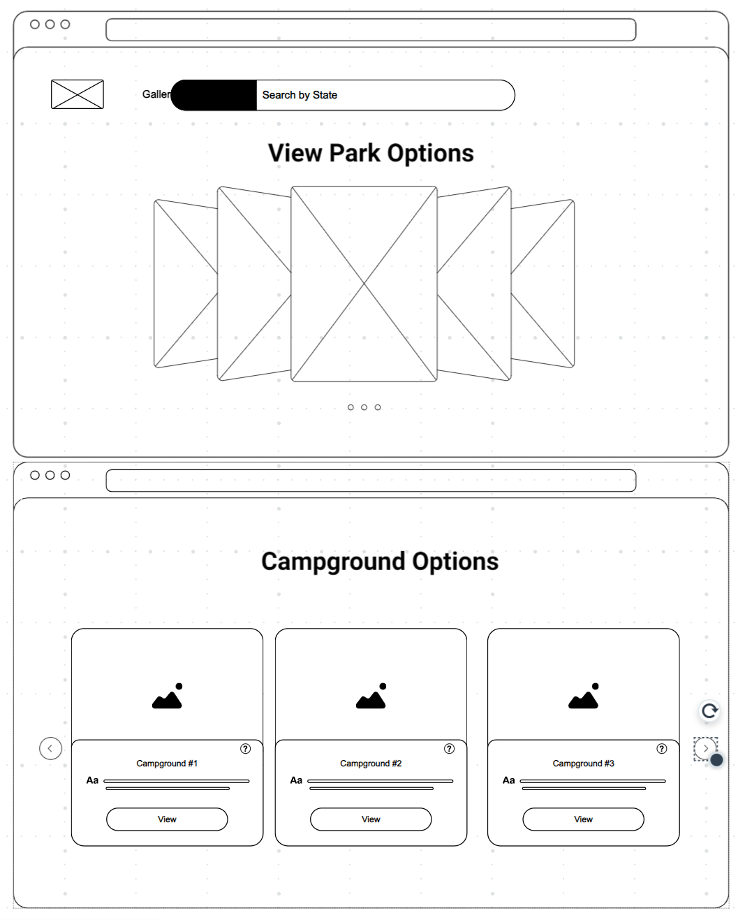 National Park Campground Guide | Siteplan | Portfolio Project