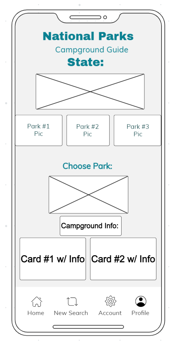 National Park Campground Guide | Siteplan | Portfolio Project